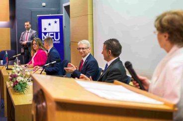 Prime Minister of Bulgaria Nikolai Denkov visits AUBG - AUBG
